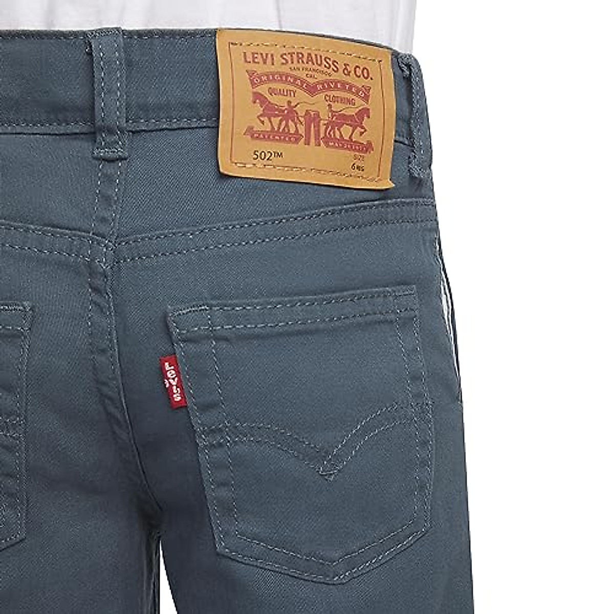 Levi's Boy's 502 Regular Taper Fit Chino Pants, Dark Slate, 10