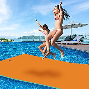 Floating Mat - Floating Mat for Lake - Water Mat - Lily Pad Floating Mat for Lake - Floating Water Mat, XPE Floating Island for Kids (7' x 3' x 1.3")