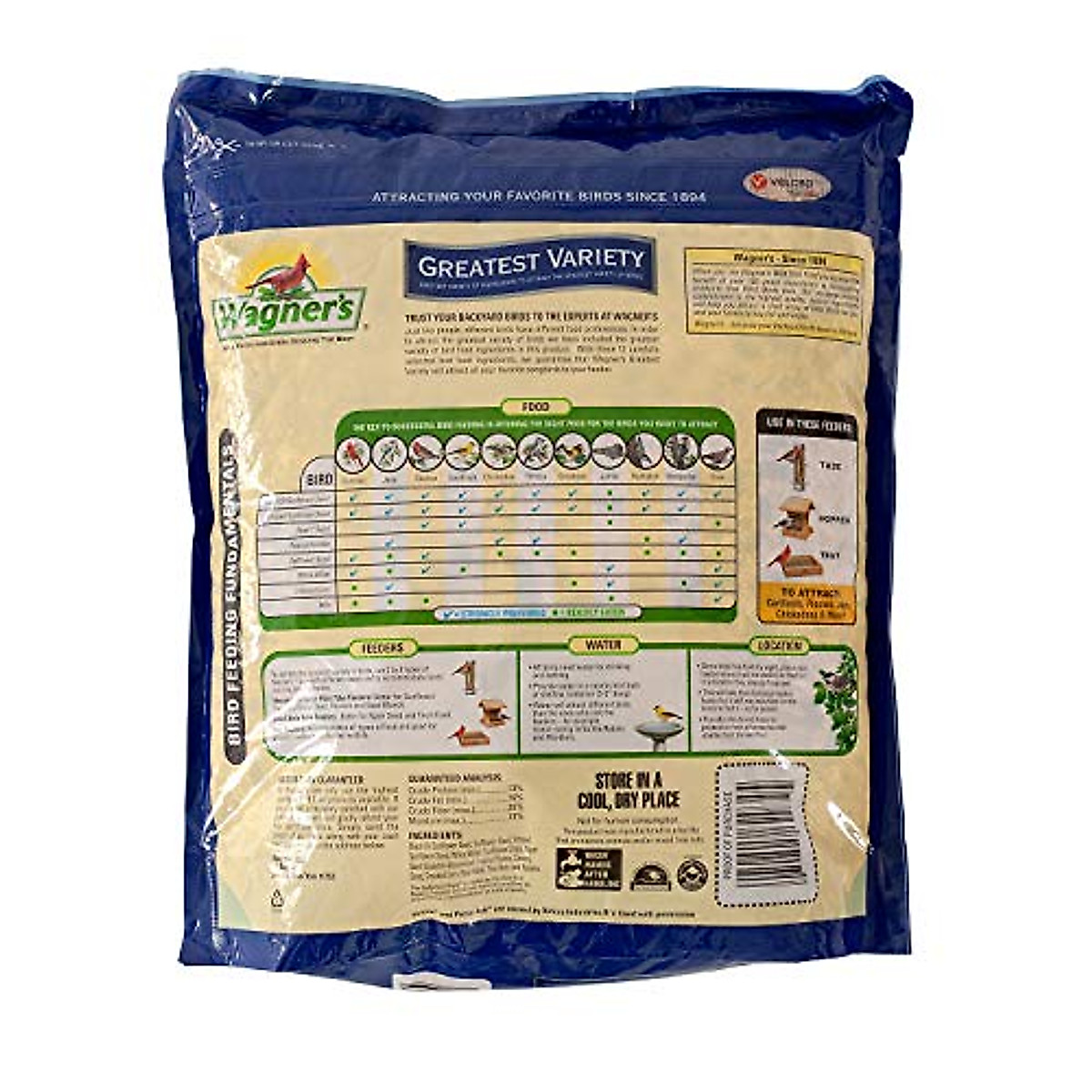 Wagner's 62034 Greatest Variety Blend Wild Bird Food, 6-Pound Bag & 62067 Deluxe Treat Blend Wild Bird Food, 4-Pound Bag