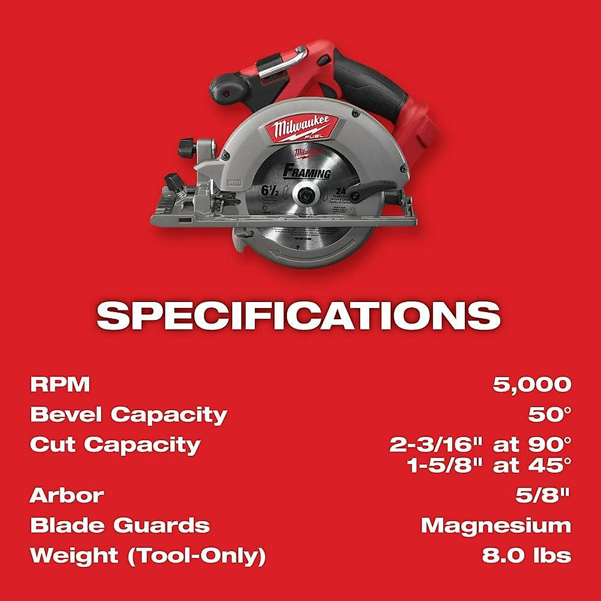 Milwaukee M18 FUEL 18V Lithium-Ion Brushless Cordless Combo Kit with Two 5.0 Ah Batteries, 1 Charger, 2 Tool Bags (7-Tool)