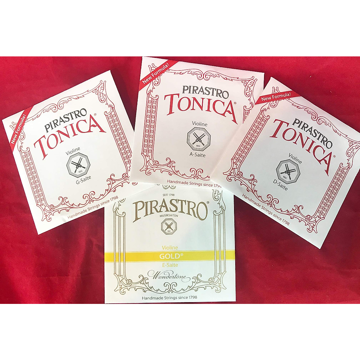 Tonica Violin Strings Set with Gold Label E Strings Ball E 4/4 Size