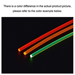 MECCANIXITY Fiber Optic Rods PMMA 0.5mmx20cm for Sight Filament Red, Green, 1 Set Pack of 5