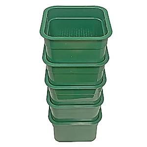 Sluice Fox 6 inch Gold classifiers; Set of Five Stacking sifting Pans with Stainless Steel mesh strainers for Gold panning; sharktooth and gem sifters; (Green)