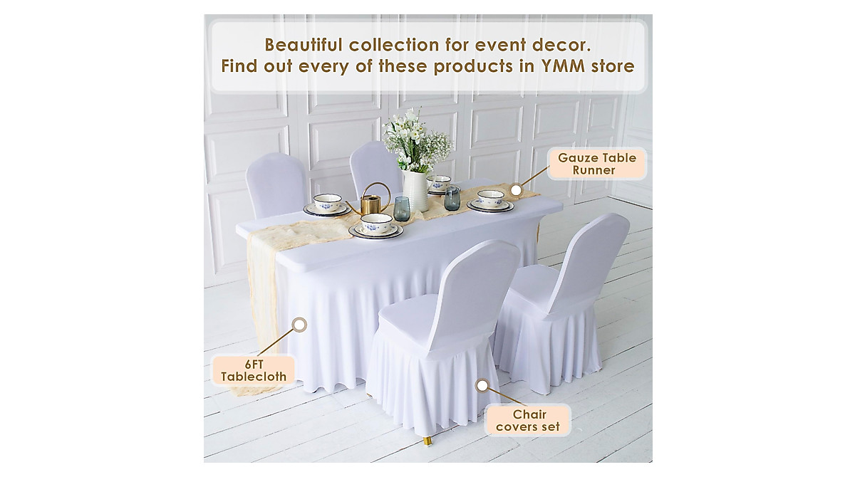 Elegant Ivory Gauze Table Runner for Weddings & Decor
