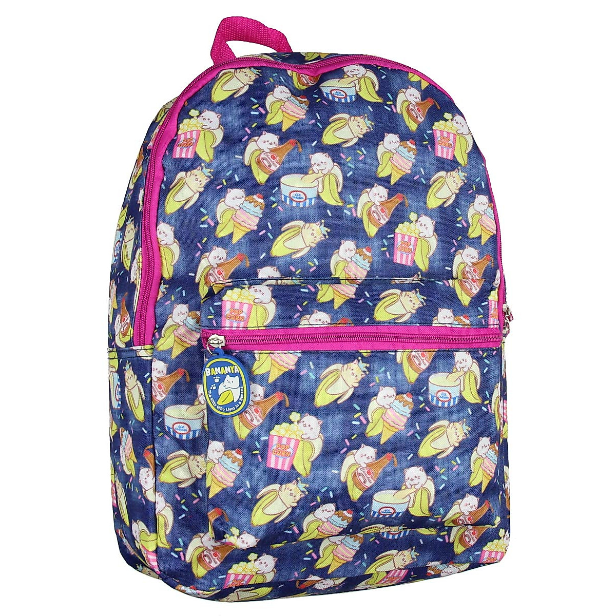 Bananya and Tora Cat with Sweet Treats Print Backpack