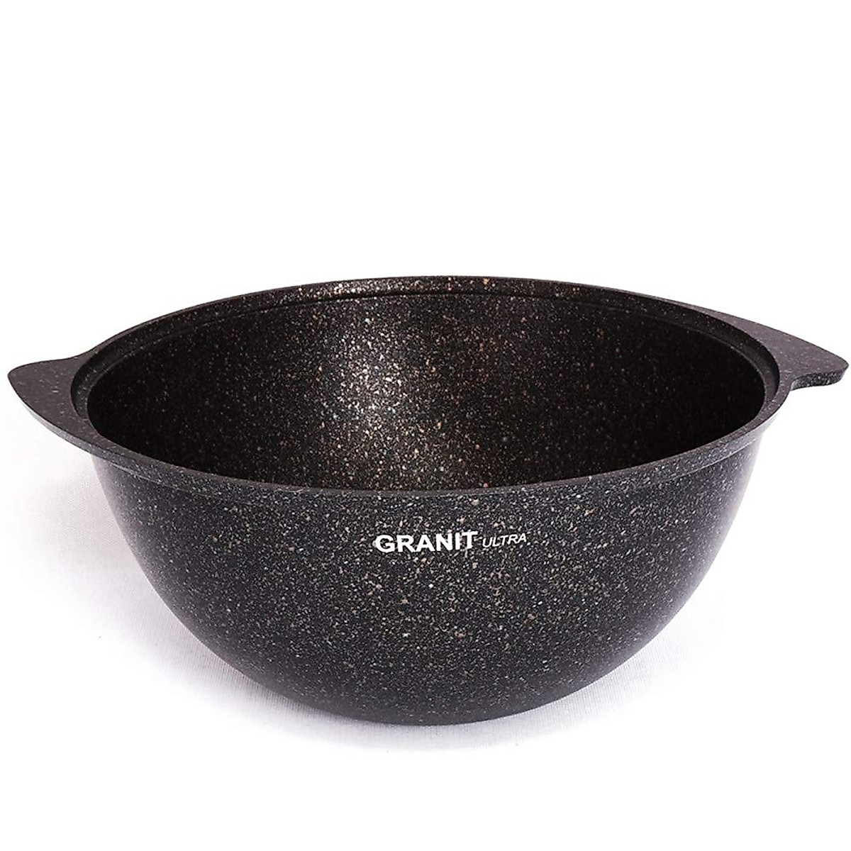 Books.And.More Aluminium Kazan Pot Kazan for Making Pilaf with Lid (non-stick coating) Wok with Lid (4.5 L) Cast-Iron Frying Pan with Glass Lid Cast Iron Asian Cauldron Camping Wok Cooking