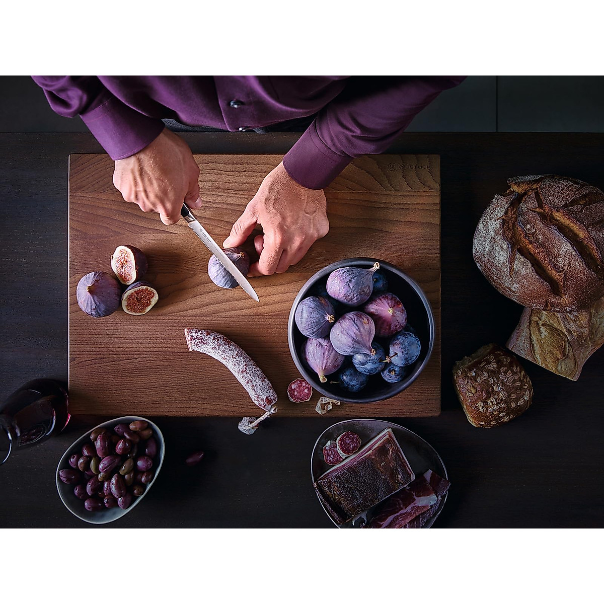 Wüsthof Classic IKON Precision Forged High-Carbon StainlessSteel German Made, St, 4.5" Steak Knife Full-Tang Handle with Half Bolster