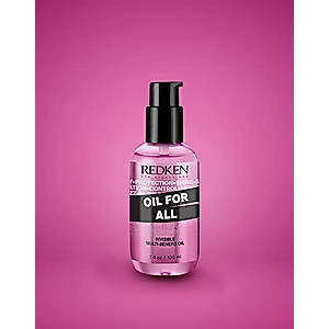 Redken Oil for All Heat Protectant and Anti Frizz Multi Benefit Hair Oil, 3.4 Fl Oz (Pack of 1)