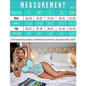 Avidlove Women Floral Lace Harness Lingerie Bodysuit One Piece Teddy Babydoll Nightgown