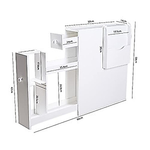 Organizedlife Freestanding Bathroom Cabinet, Wooden Floor Cabinet Toilet, Paper Holder Organizer, Toilet Paper Holder, Corner Cabinet Without Assembly
