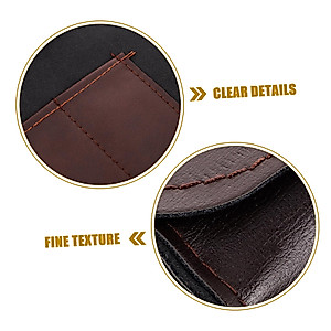 OUNONA 1PC Leather Chef Knife Roll Bag Holds,Utensil Holder Storage Bag Pockets Durable Knife Carrier Knife Roll Pouch Organizer