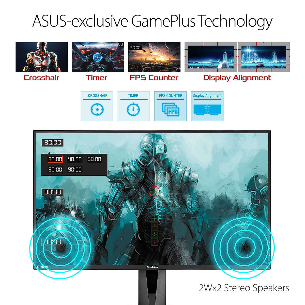 ASUS VG278QR 27” Gaming Monitor, 1080P Full HD, 165Hz (Supports 144Hz), G-SYNC Compatible, 0.5ms, Extreme Low Motion Blur, Eye Care, DisplayPort HDMI DVI (Renewed)