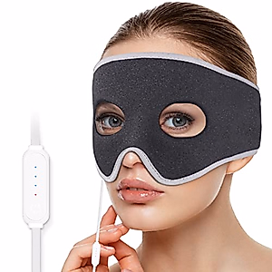 Comfheat USB Sinus Relief Mask Moist Heat Face Heating Pad for Sinus Pressure, Nasal Congestion, Sinusitis, Allergies, Stress, 3 Heat Settings, Warm Compress Therapy for Car Travel (Non-Rechargeable)