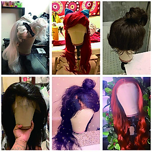Wig Head Mannequin Head with Stand for Wigs Making 22 inch