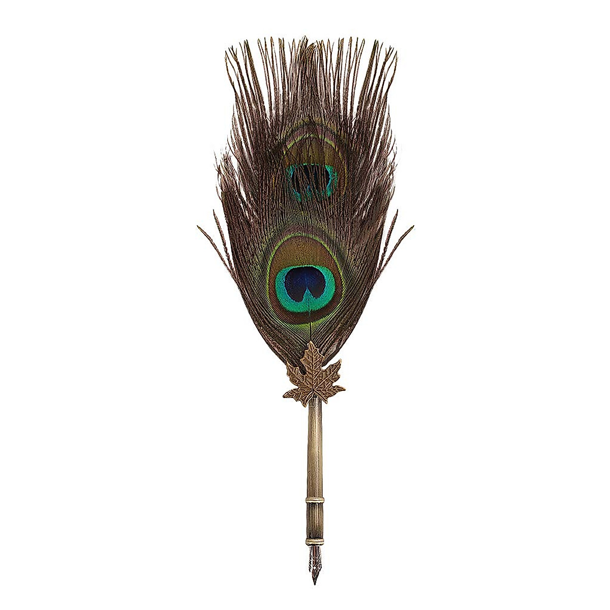 RUIXIA Vintage Feather Dip Pen Antique Calligraphy Handmade Quill Set Writing Ink with 5 Replacement Nibs for Christmas Birthday Wedding Anniversary Halloween Thanksgiving