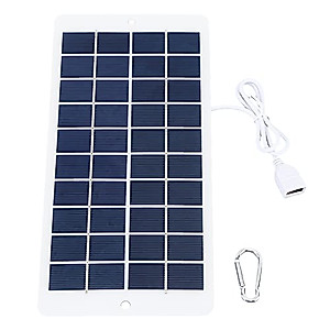 Alomejor Monocrystalline Silicon Solar Charging Panel for Phone, 4.5W USB Output Outdoor Charger