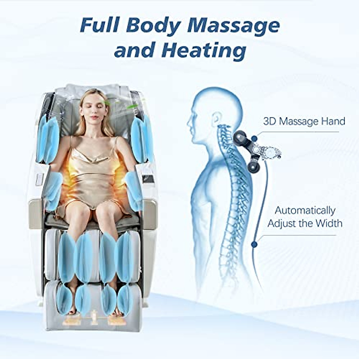 iBooMas Massage Chair, Zero Gravity SL Track Massage Chairs Full Body with Auto Body Scan | Space Saving | Yoga Stretch | Negative Oxygen Ions | USB Port | Speaker-Completely Assembled(R8601)