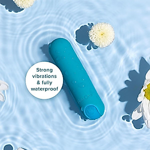 plusOne Bullet Vibrator for Women with Finger Sleeve - Mini Vibrator Made of Body-Safe Silicone, Fully Waterproof, USB Rechargeable - Personal Massager with 10 Vibration Settings Teal
