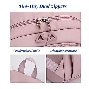 Aesthetic Laptop Backpack Kawaii Backpack Back to School Anti Theft Slim Durable Backpack with Large Capacity (Pink)