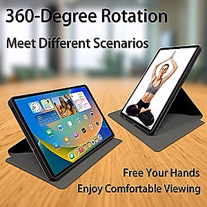 for Samsung Galaxy Tab S8 Plus 2022/S7 FE 2021/S7 Plus 2020 12.4 Inch Case, 360 Degree Rotating Cover,PU Leather Folding Stand Cover with Auto Wake/Sleep,Mural Elephant