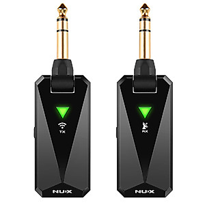 NUX B-5RC Wireless Guitar System with Charging Case - Auto Match, Mute Function, 2.4GHz Transmitter and Receiver for Guitars with Active/Passive Pickups (Black)