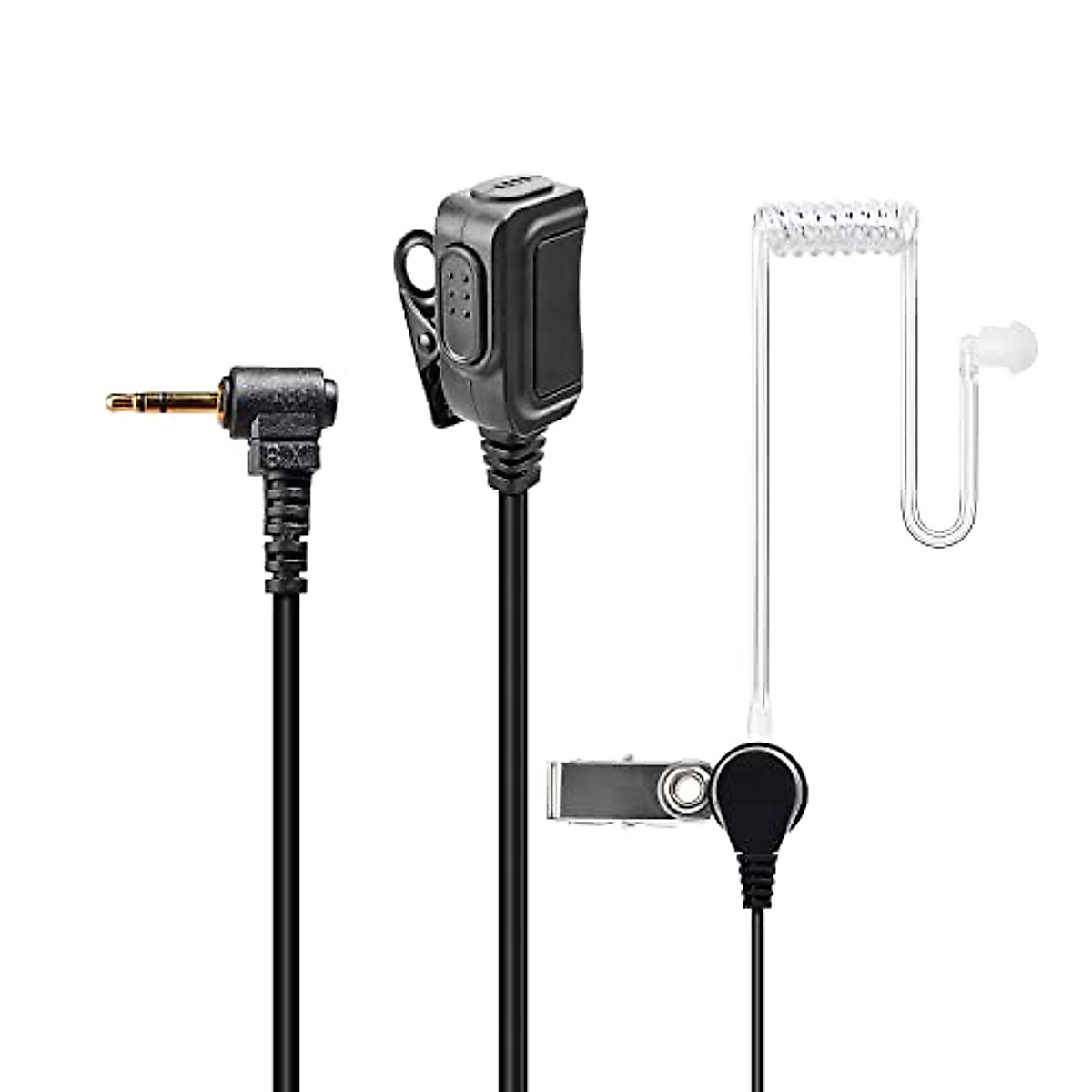 HYS Walkie Talkie Earpiece with Mic/PTT, Acoustic Tube Headset, Surveillance Radio Earpiece for Law Enforcement, for Motorola 2.5mm T200TP T260 T100TP T402 T460 T465 T600 T605 T800 Talkabout Radio