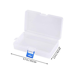NUOBESTY 10pcs Plastic Storage Box Clear Single Compartment Clear Plastic Jewelry Box Organizer Bead Storage Containers for Small Items Crafts Jewelry Hardware