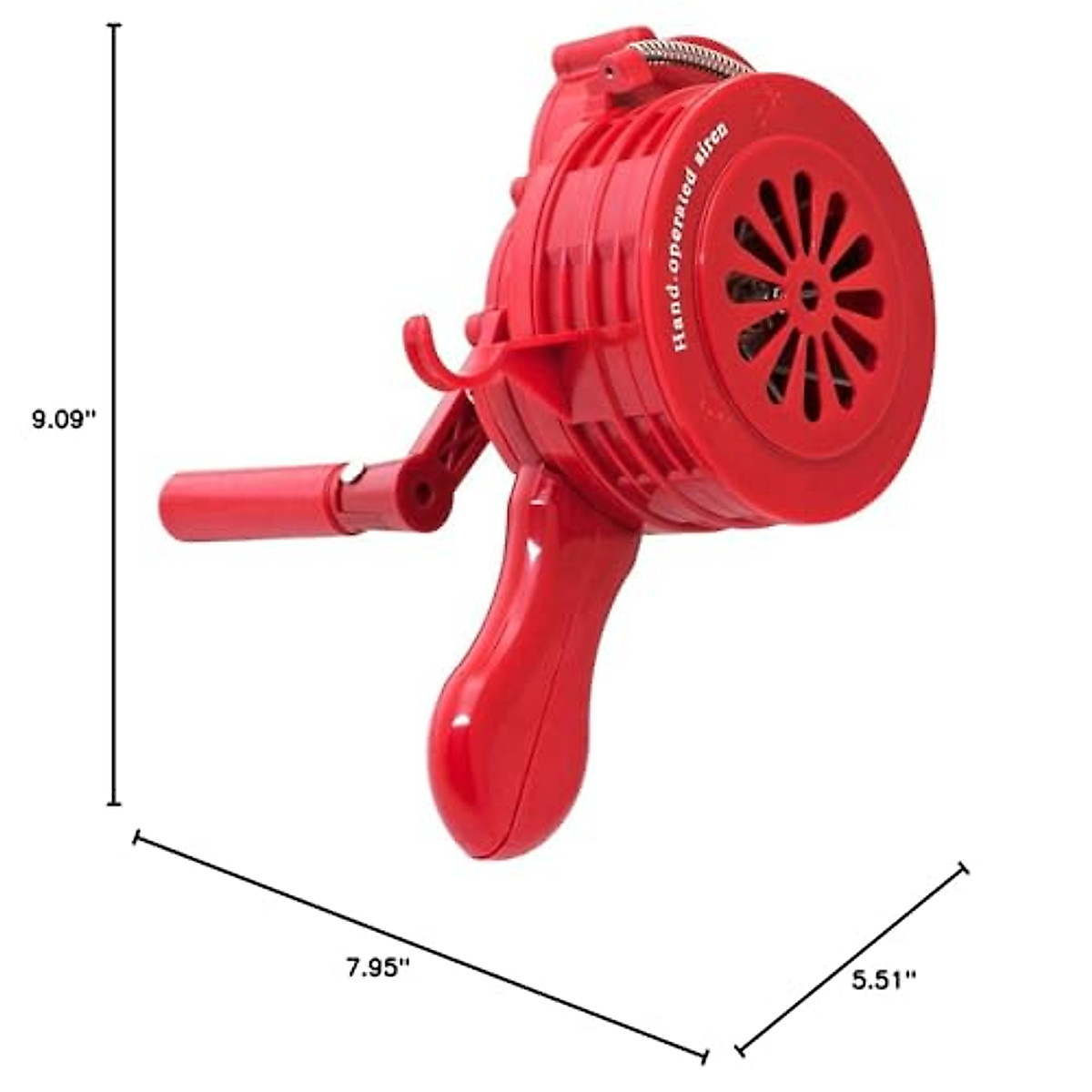 Vixen Horns Hand Crank Siren, Loud Portable Air-raid Hand Held Siren, Manual Operated Siren Horn, Handheld Fire Alarm Tornado Air Raid Siren (Plastic), VXS-1000P