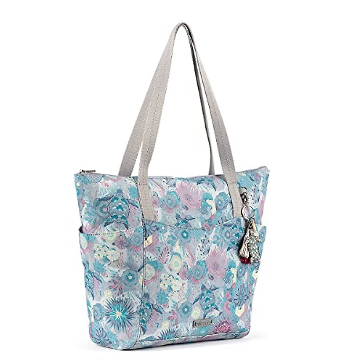 Sakroots Tacoma Eco-Twill Tote, Grey Seascape