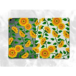 Cute Sunflower Yellow Flowers case Compatible with iPad Mini Air Pro 7.9 8.3 9.7 10.2 10.9 11 12.9 inch Pattern Cover New 2022 2021 Trifold Stand 3 4 5 6 7 8 9 Generation 535 (9.7" 5/6 gen)