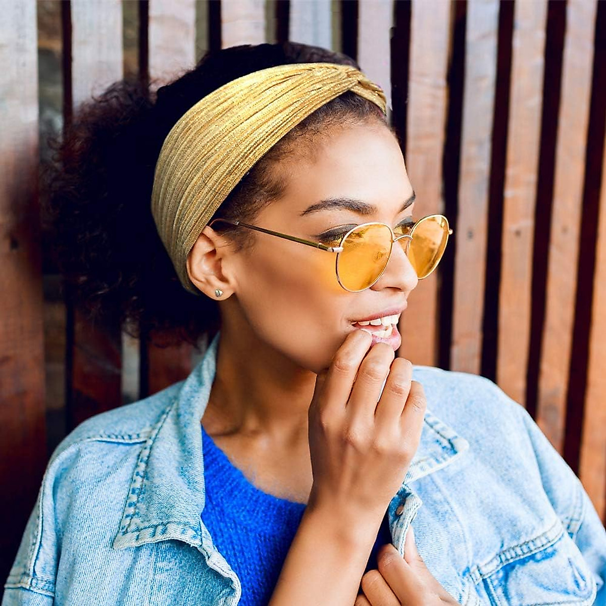 Hisight 3 Pcs Fashion Wrinkle Elasticity Metallic Big Bowknot Baby Headband Hair Bow Band Accessories Headwear Women and Girls Headband, Fashion Design