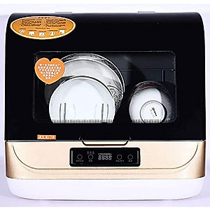 Portable Countertop Dishwasher, Compact Dishwasher with 3 Washing Programs, Hot Air Drying, Mini Dishwasher Portable Dishwasher for Small Apartments, Dorms and RVs - Water Pipe Included