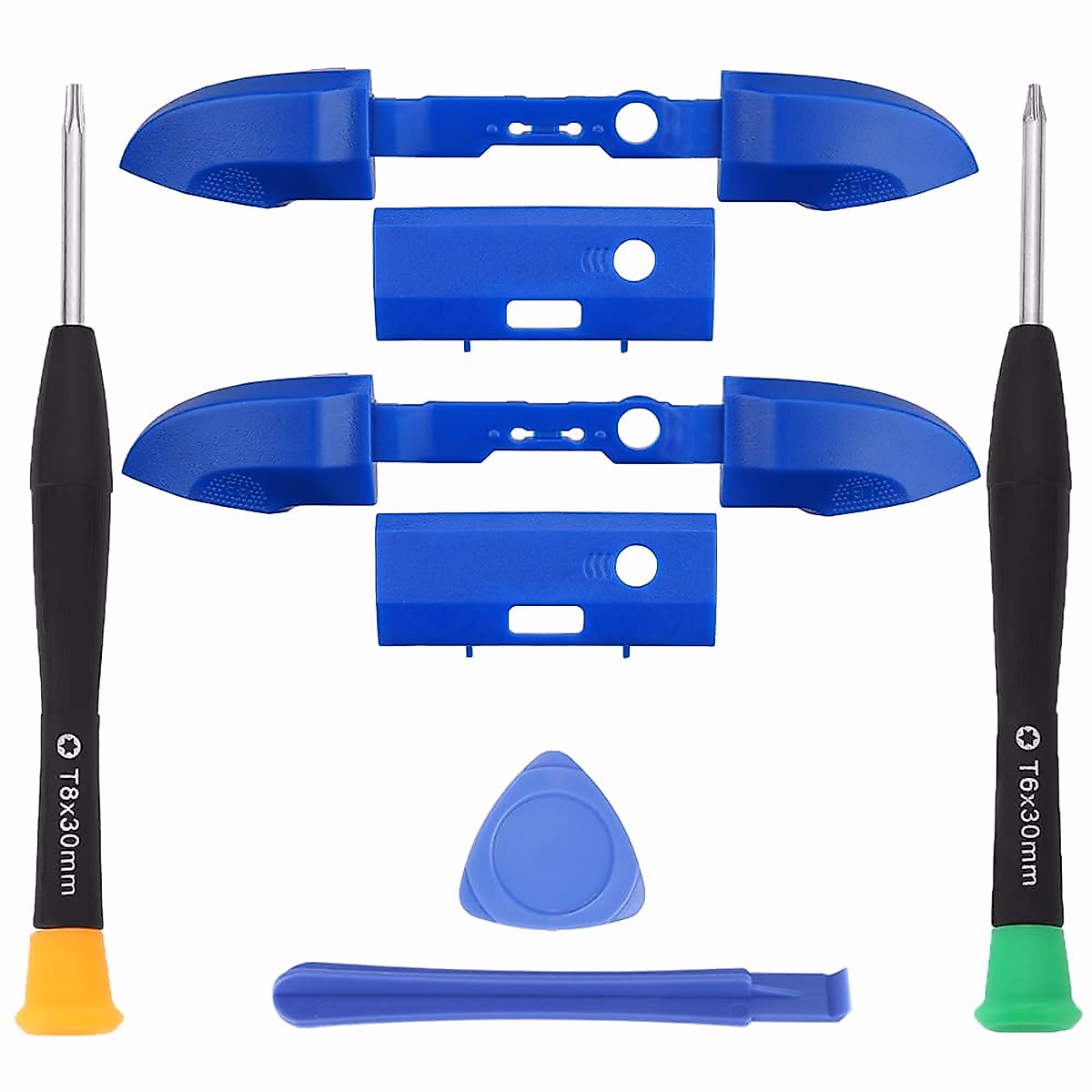 Ikpek 2 Pack Bumpers Replacement LB RB Button for Xbox Series X/S Controllers, Blue Shoulder Trigger Buttons Top Middle Bracket for Xbox Series Controller