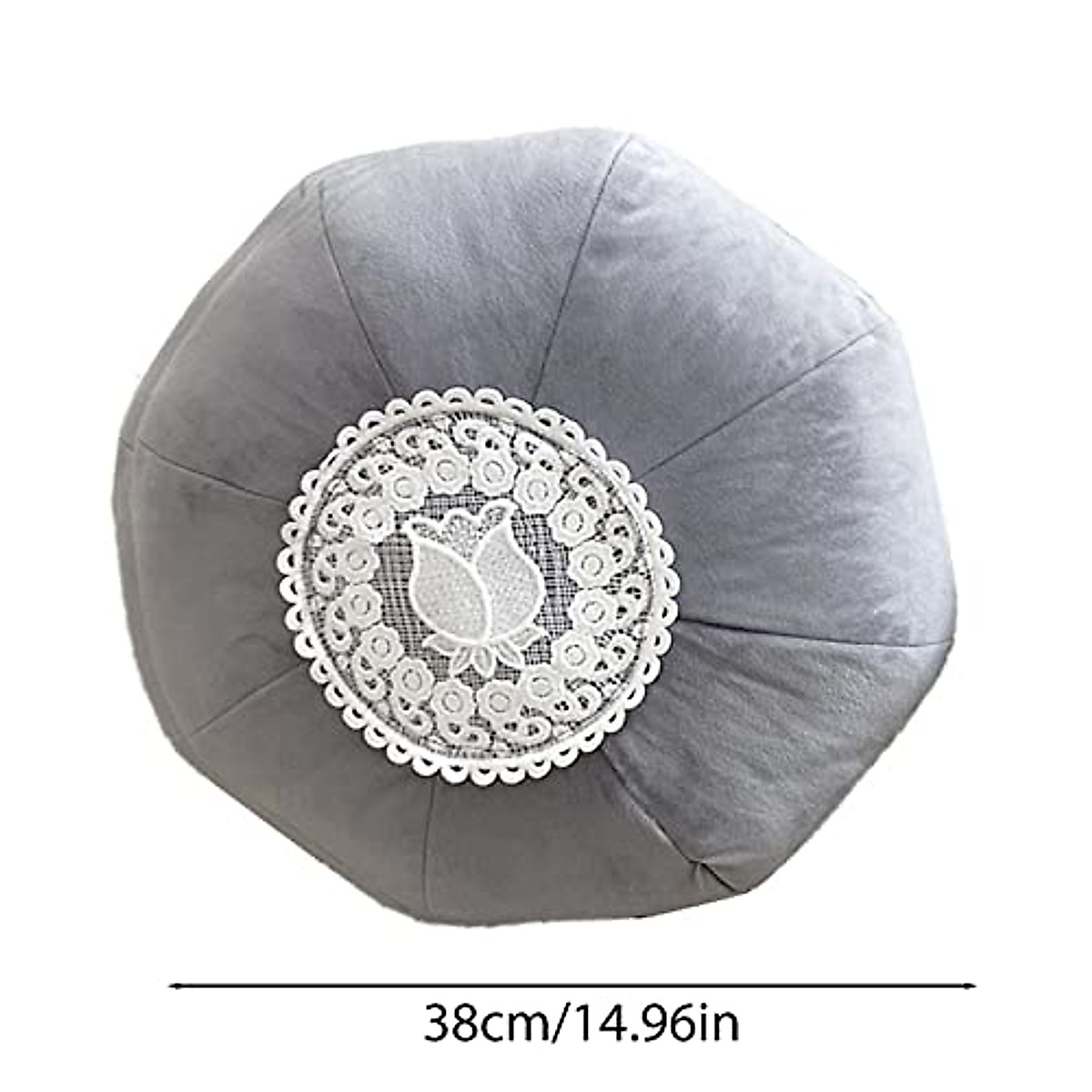 TUNKENCE Chair Mat Seat Cushions for Patio Chairs Lace Decorative Pillow with Core for Home Bedroom Backrest Living Room Sofa Cushion Office Cushion for Dining Room, Office or Desk Chairs, 15x15Inch