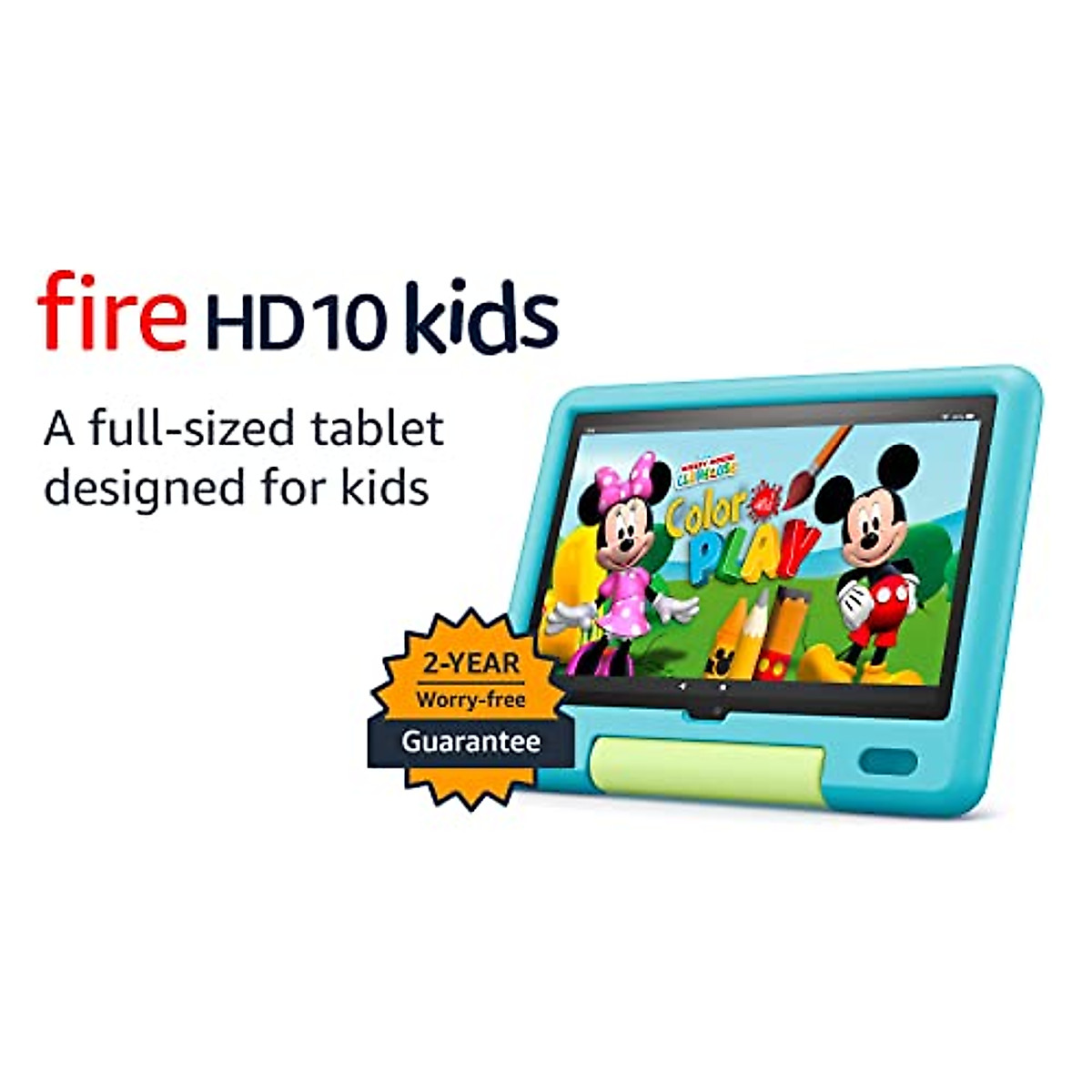 Amazon Fire HD 10 Kids tablet, 10.1", 1080p Full HD, ages 3–7, 32 GB, Aquamarine
