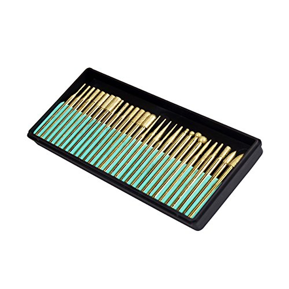 SE 30-Piece Set of Titanium-Coated Diamond Burrs, Grits 120-150 - 82331TF