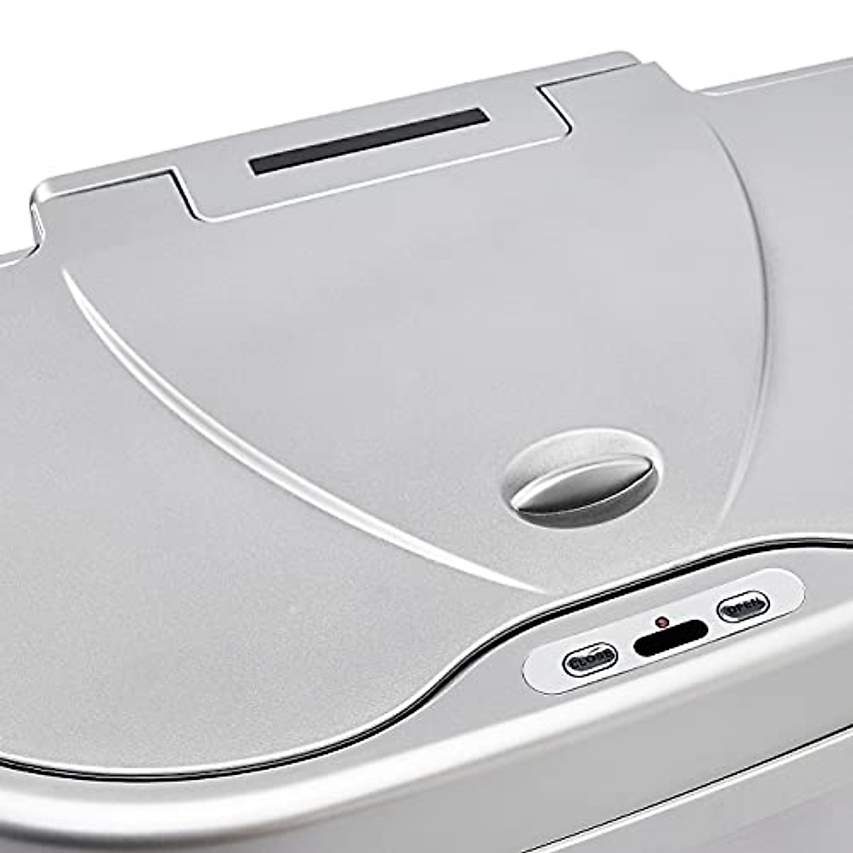 Amazon Basics Automatic Hands-Free Stainless Steel D-Shaped Trash Can, 70 Liter, 3 Bins