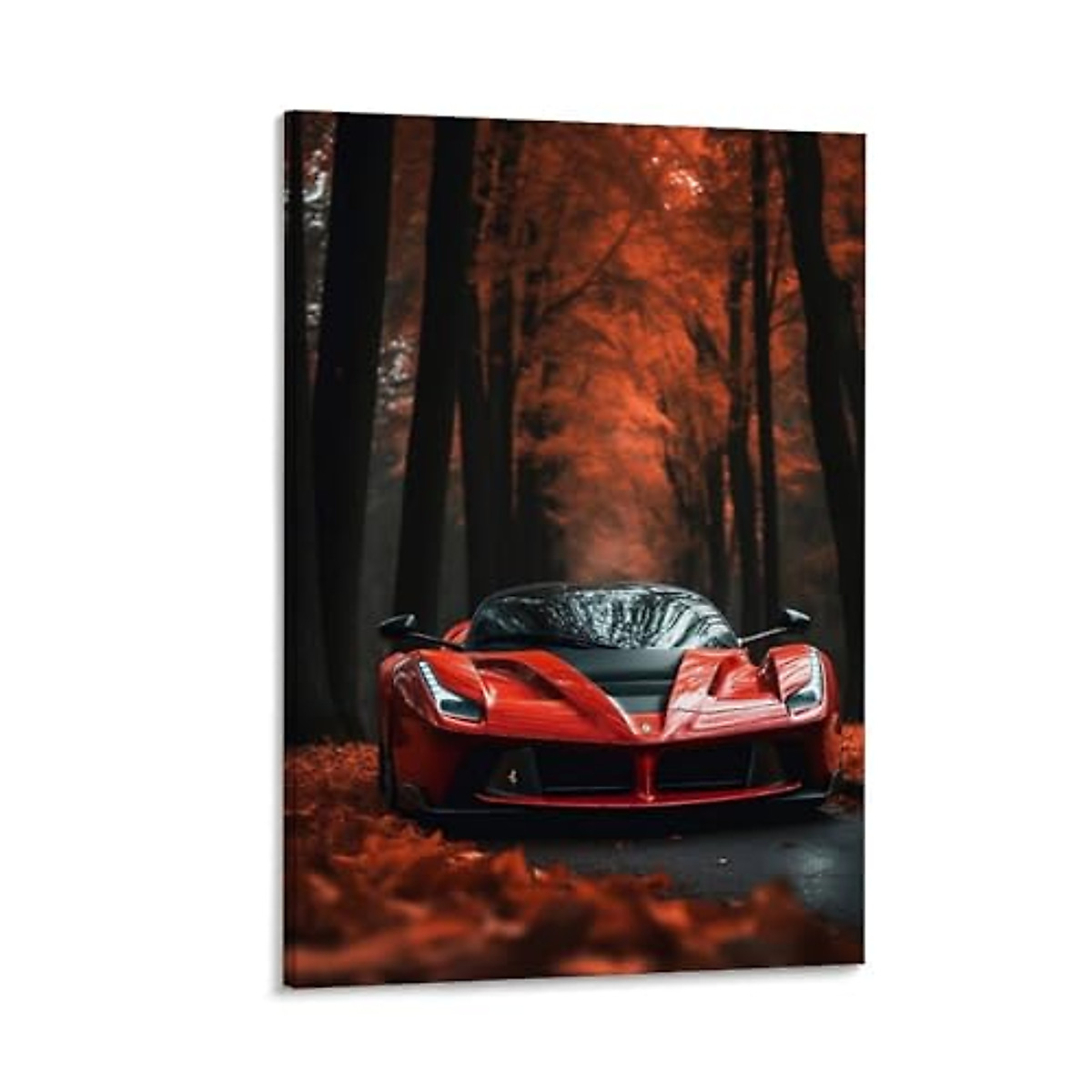 Car Poster Ferrari F40 Supercar Posters Racing Car Canvas Wall Art For Boy's Bedroom SuperCar Wall Decor Frame-style 20x30inch(50x75cm)
