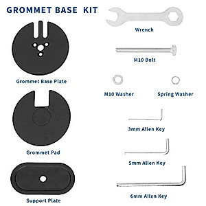 VIVO Black Heavy Duty Grommet Kit for Desk Monitor Mount Stands, Sturdy 4 Inch Grommet Mount with Hardware, PT-SD-GT01D