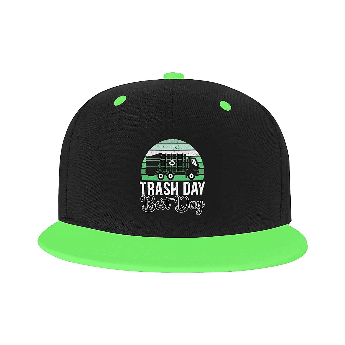 Trash Day Best Day Waste Management Garbage Truck Baseball Cap Women Men Adults Adjustable Summer Dad Golf Green Trucker Hat
