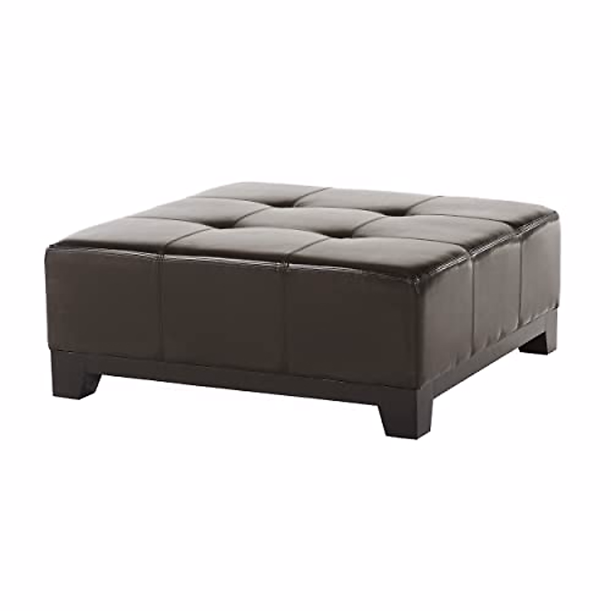 Christopher Knight Home Darlington Bonded Leather Ottoman, Espresso Brown