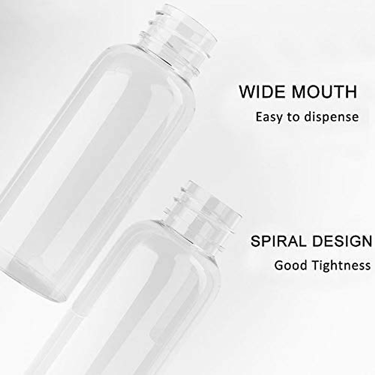 ALINK Spray Bottle, Empty Plastic Clear Small Travel Bottles with Fine Mist Sprayer for Cleaning Solutions and Essential Oils, 30 ml (1 oz.) Pack of 6 Plus Cleaning Cloth and Dropper