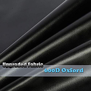 Himal Outdoors Pro Lawn Mower Cover - Heavy Duty 600D Polyester Oxford, Waterproof, UV Resistant, Universal Size Tractor Cover Fits Decks up to 54’’ with Storage Bag, Black