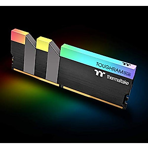 Thermaltake TOUGHRAM RGB DDR4 3600MHz 16GB (8GB x 2) 16.8 Million Color RGB Alexa/Razer Chroma/5V Motherboard Syncable RGB Memory R009D408GX2-3600C18B