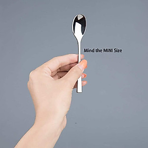 IMEEA Demitasse Spoons Espresso Spoons SUS304 Stainless Steel Small Tea Spoon 4.5 Inch, Set of 6