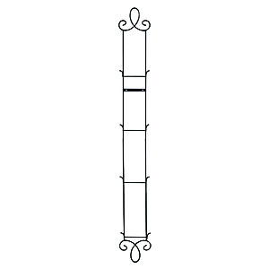 TRIPAR Augusta 4 Tier Vertical Black Plate Rack for Collectible Plates, Plaques, Dishes, & China