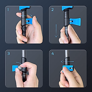 TheFitLife Carbon Fiber Trekking Poles – Collapsible and Telescopic Walking Sticks with Natural Cork Handle and Extended EVA Grips, Ultralight Nordic Hiking Poles for Backpacking Camping (Pink)