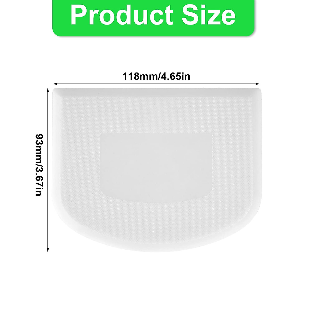 3pcs Dough Bowl Spatula, Dough Cutter Multi-Function Dough Scraper Food Scrappers Plastic Kitchen Bowl Scraper Tool for Pastry Cake Bread Pizza Baking (Green, White)