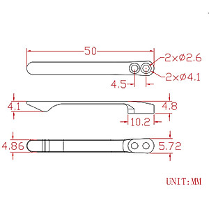 CIVIVI Titanium Pocket Clip for Baby Banter Drop Point Knife, with 2PCS Titanium Screws T003B (Black)