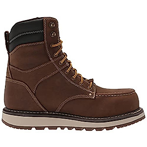 KEEN Utility Men's Cincinnati 8" Waterproof Composite Toe Wedge Work Boots, Belgian/Sandshell, Numeric_11 Wide